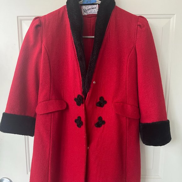 Rothschild | Jackets & Coats | Rothschild Vintage Red Coat Sz S | Poshmark